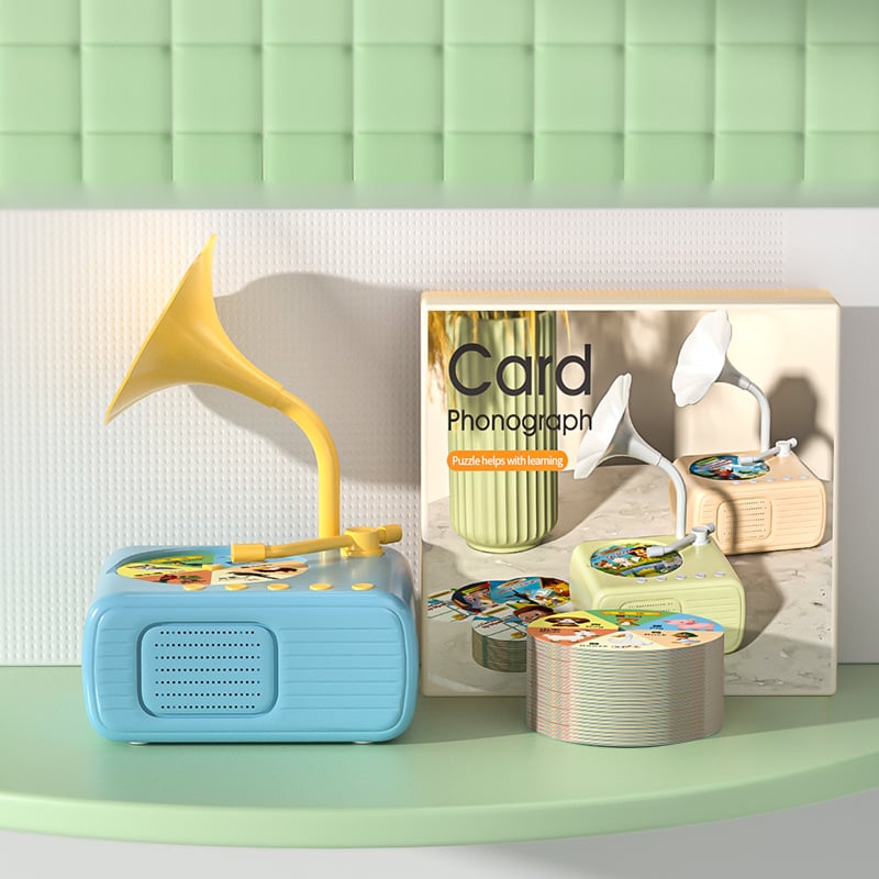 Kids Phonograph Story Machine with 99 Cards – Early Education Music ...